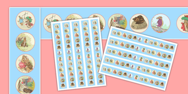 Beatrix Potter - The Tale of Benjamin Bunny Display Borders