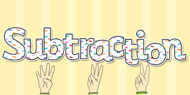 Subtraction Display Lettering