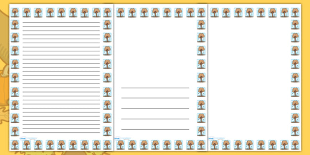 FREE! - Autumn Tree Portrait Page Borders- Portrait Page Borders