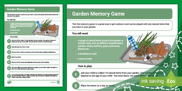 Garden Memory Game (Teacher-Made)
