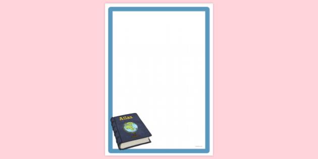 FREE! - Atlas Page Border | Page Borders | Twinkl