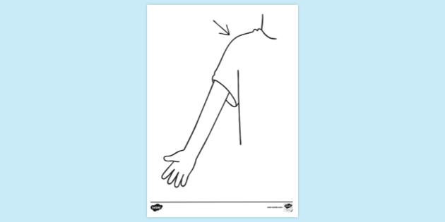 FREE! - Child's Shoulder Colouring Sheet (teacher made)