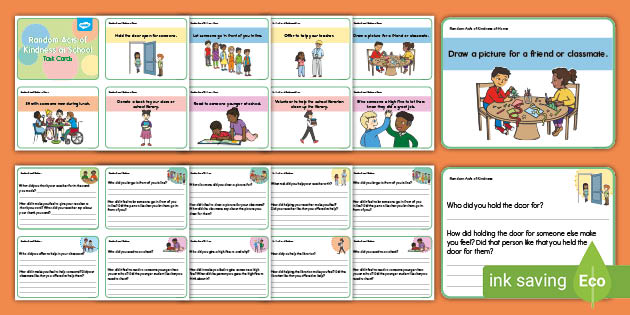 Random Acts of Kindness School Task Cards | Twinkl