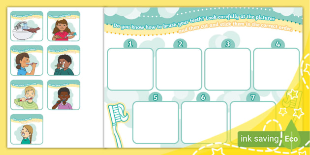 How to Brush Your Teeth Sequencing Activity (teacher made)