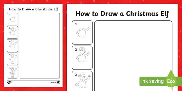 How to Draw a Christmas Elf Step by Step