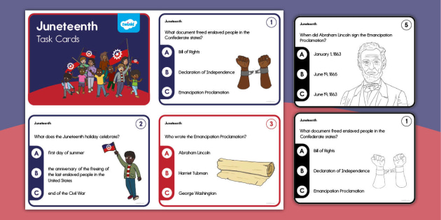 Juneteenth Task Cards | Twinkl USA (teacher made)