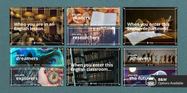 When You Enter This English Classroom Display Pack