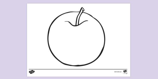 Green Apple | Colouring Sheets