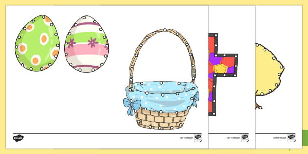 Easter Threading Cut-Outs (teacher made)
