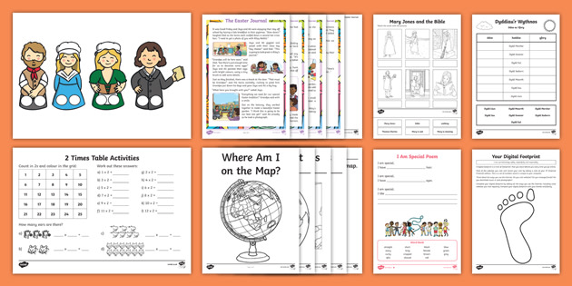 FREE! - Wales Home Learning Pack Year 2 Week 1