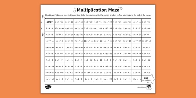 Maze Worksheets For 4th Graders