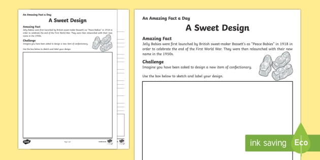 A Sweet Design Worksheet / Worksheet