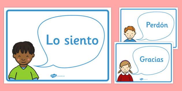 Golden Manners Words Display Posters Spanish