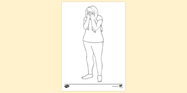 Students Doing Drama Two Colouring | Colouring Sheets