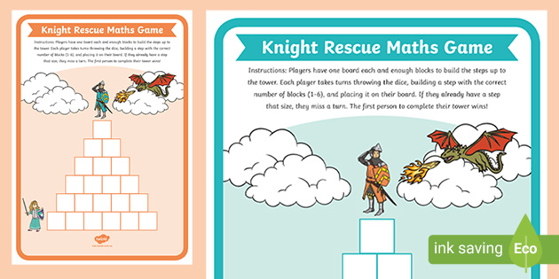 Knight Rescue! Board Game (teacher made)