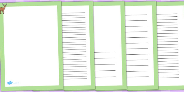 Deer Portrait Page Borders