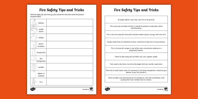 Fire Safety Activities | twinkl.com
