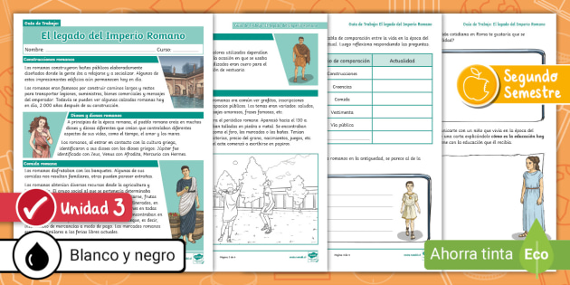 Hojas De Trabajo Sobre El Tiempo Romano