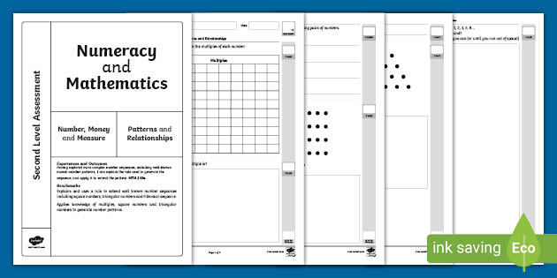 Second Level Numeracy and Mathematics Assessment -Patterns and ...