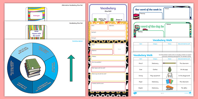 Supporting Vocabulary Activity Pack (teacher made)