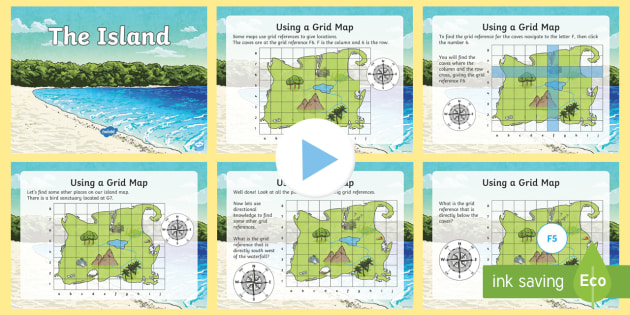 Island Map and Grid PowerPoint (teacher made)
