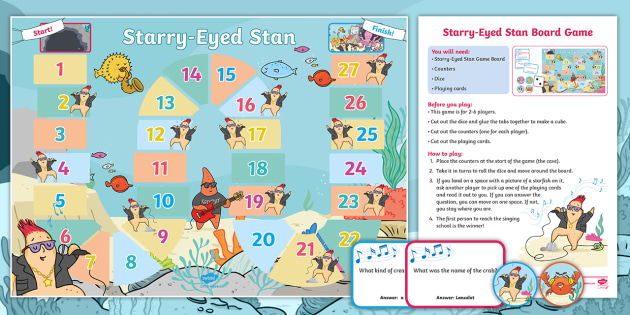Starry-Eyed Stan Board Game (teacher made)