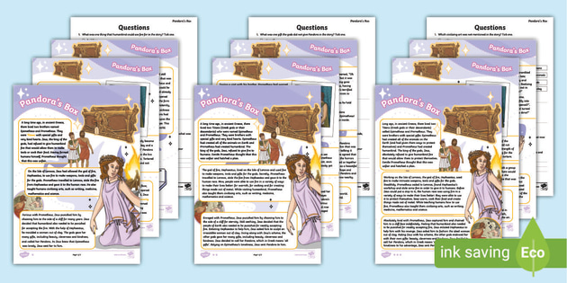 UKS2 Pandora's Box Differentiated Comprehension Activity