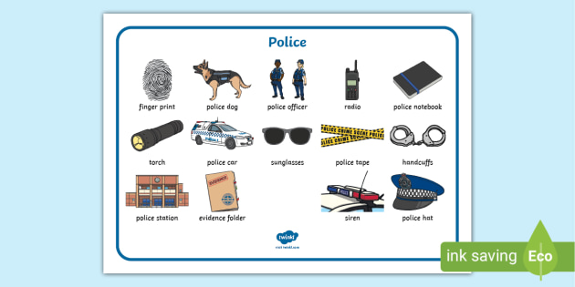 Police Word Mat (teacher made)