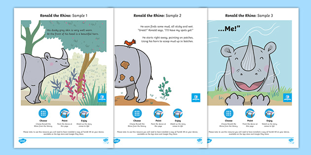 Ronald the Rhino AR Samples