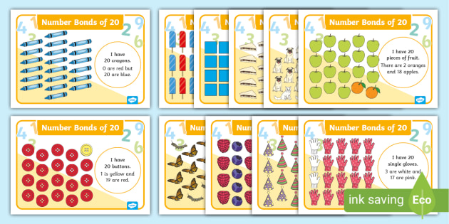 Number Facts of 20 Word Stories (teacher made)