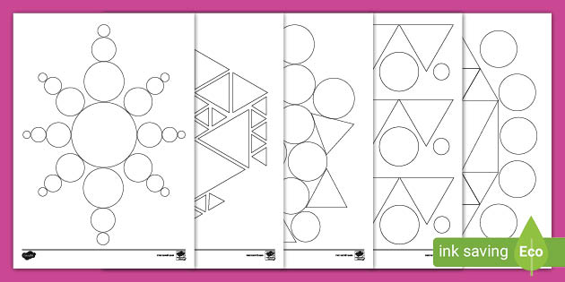 👉 Circles and Triangles Pattern Colouring Maths Activity