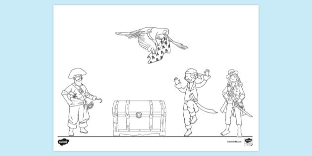 FREE! - Pirate Colouring Page for Kids Printable | Colouring Sheets