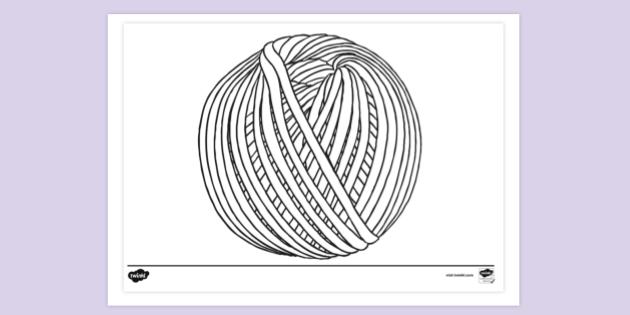 FREE! - Ball of String Colouring Sheet | Colouring Sheets