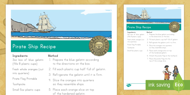 Edible Pirate Ship Recipe