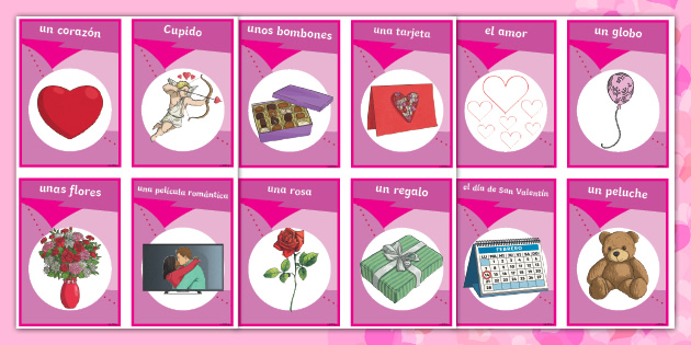 👉 Spanish Valentine's Day Flashcards - Primary Resource