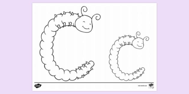 FREE! - C Colouring Sheet | Teaching Resources | Twinkl