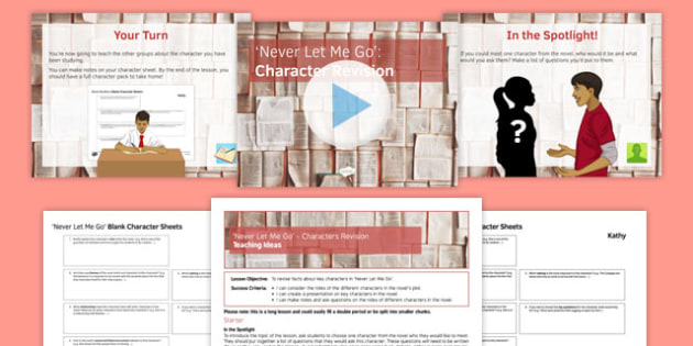 GCSE Never Let Me Go Lesson Pack Character Revision