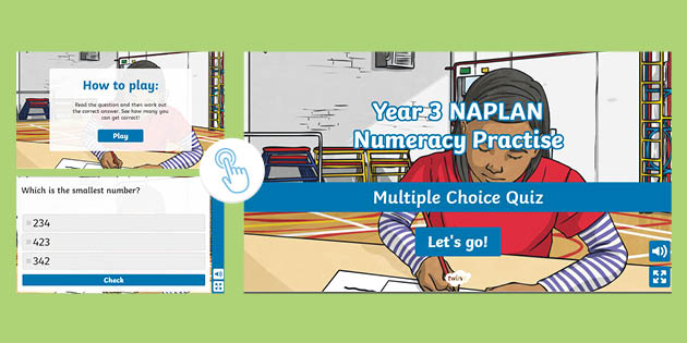 Year 3 NAPLAN Numeracy Practise Multiple Choice Quiz 3