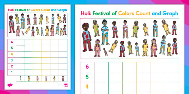 Holi Count and Graph Activity – Twinkl USA Resources