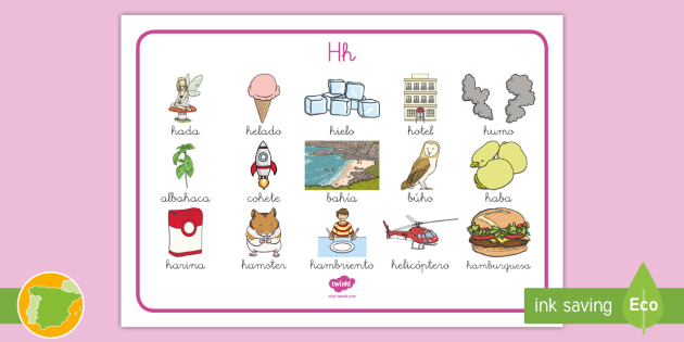 Tapiz de lecto: La letra H (teacher made)