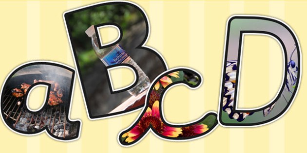 FREE! - Summer Themed Photo A4 Display Lettering