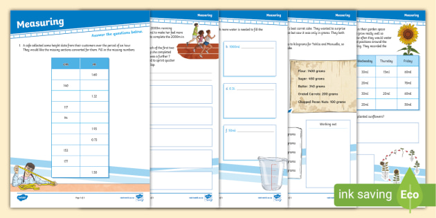 Measuring Activity Worksheet (Teacher-Made)
