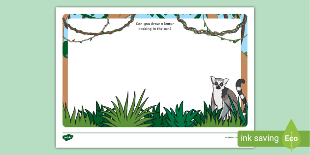 FREE! - Lemur Drawing Prompt Activity (Teacher-Made)