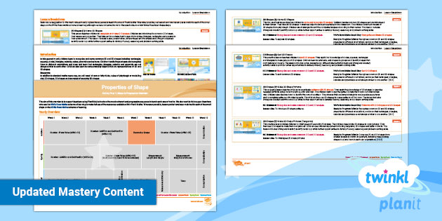 FREE! - Year 1 Properties of Shape Maths Steps to Progression Overview