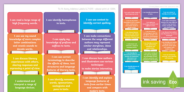 Year 4 Reading Assessment Differentiated Stickers