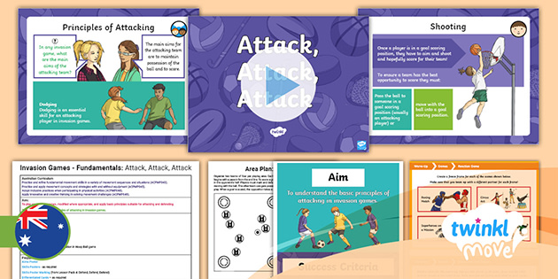 Move PE Year 3 Invasion Games Lesson 5: Attack, Attack, Attack