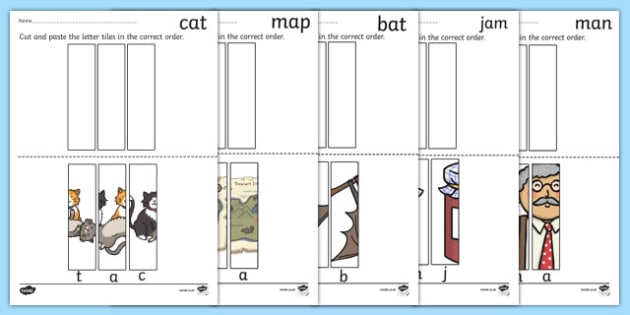 CVC Word Picture Puzzles a (teacher made)