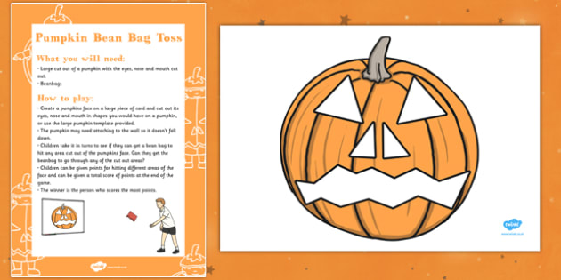 Pumpkin Bean Bag Toss Halloween Party Game and Resource Pack