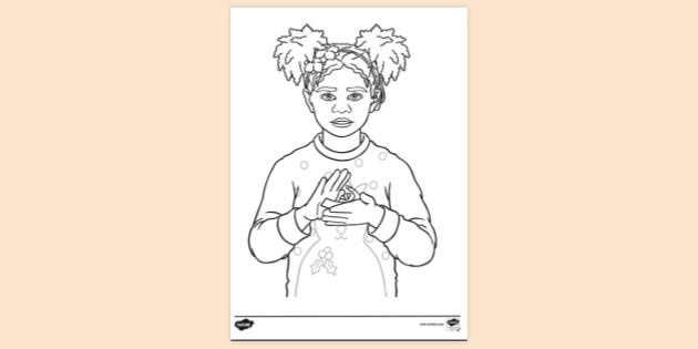 FREE! - BSL Fun Colouring | Colouring Sheet (teacher made)