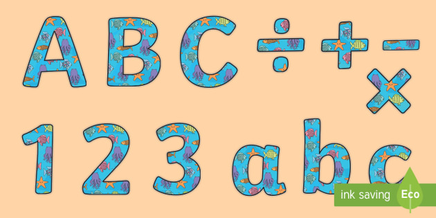 FREE! - The Rainbow Fish Themed Display Lettering